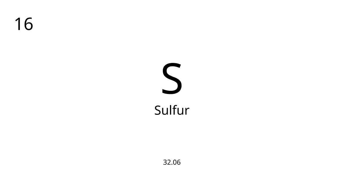 What is S on the periodic table?
